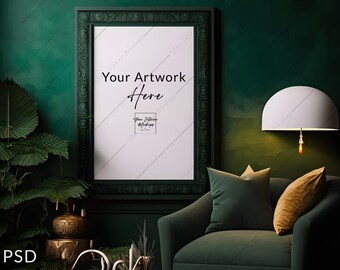 Frame Mockup in Home Interior, Poster Mockup, Home Interior Frame ...