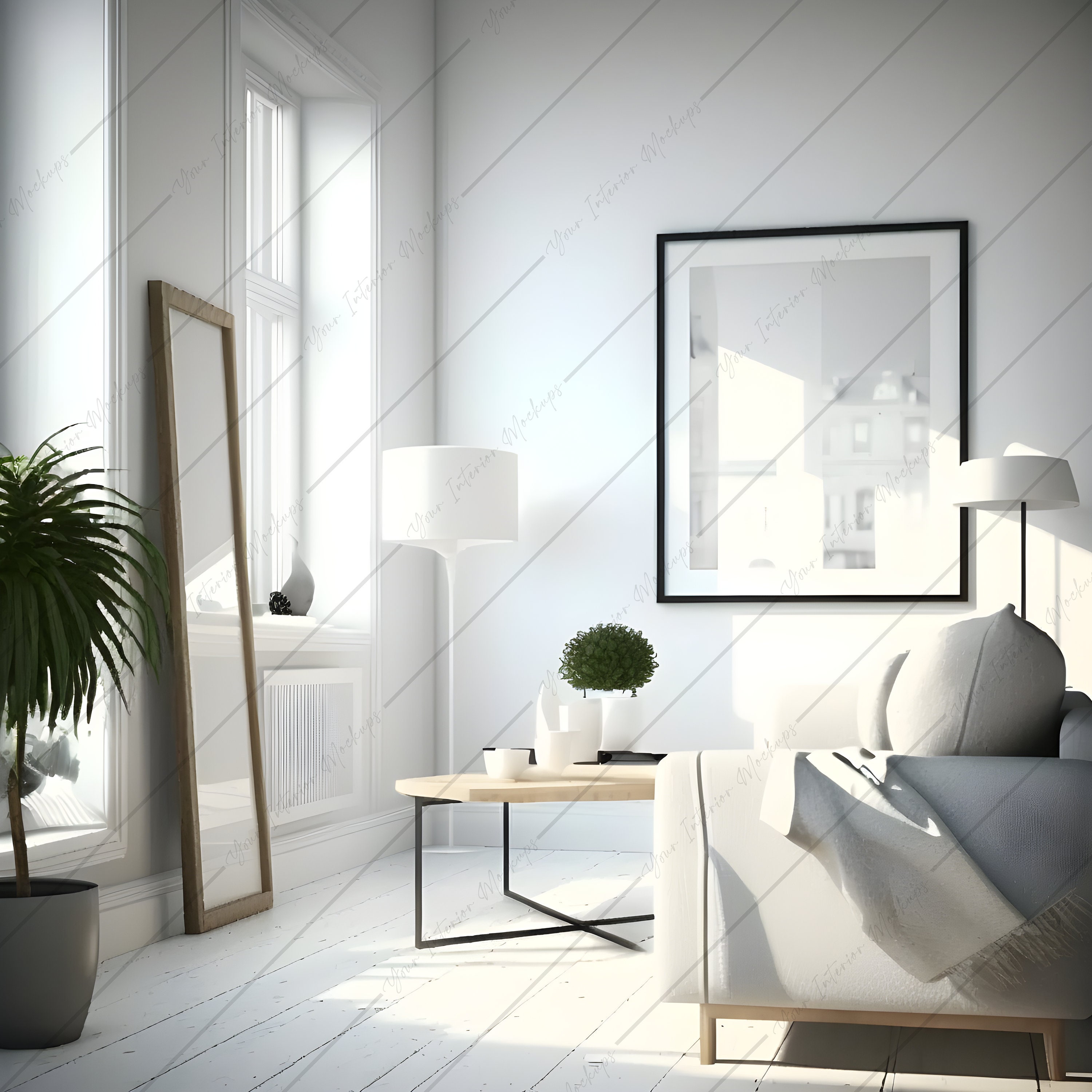 Frame Mockup in Home Interior, Poster Mockup, Home Interior Frame ...