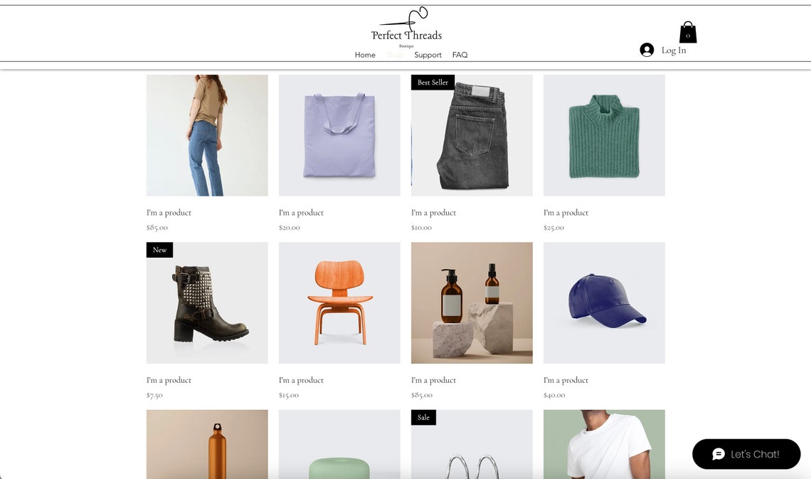 NEW! Wix Website Template Design for Clothing Shops and Clothing Boutique| Perfect Threads ...