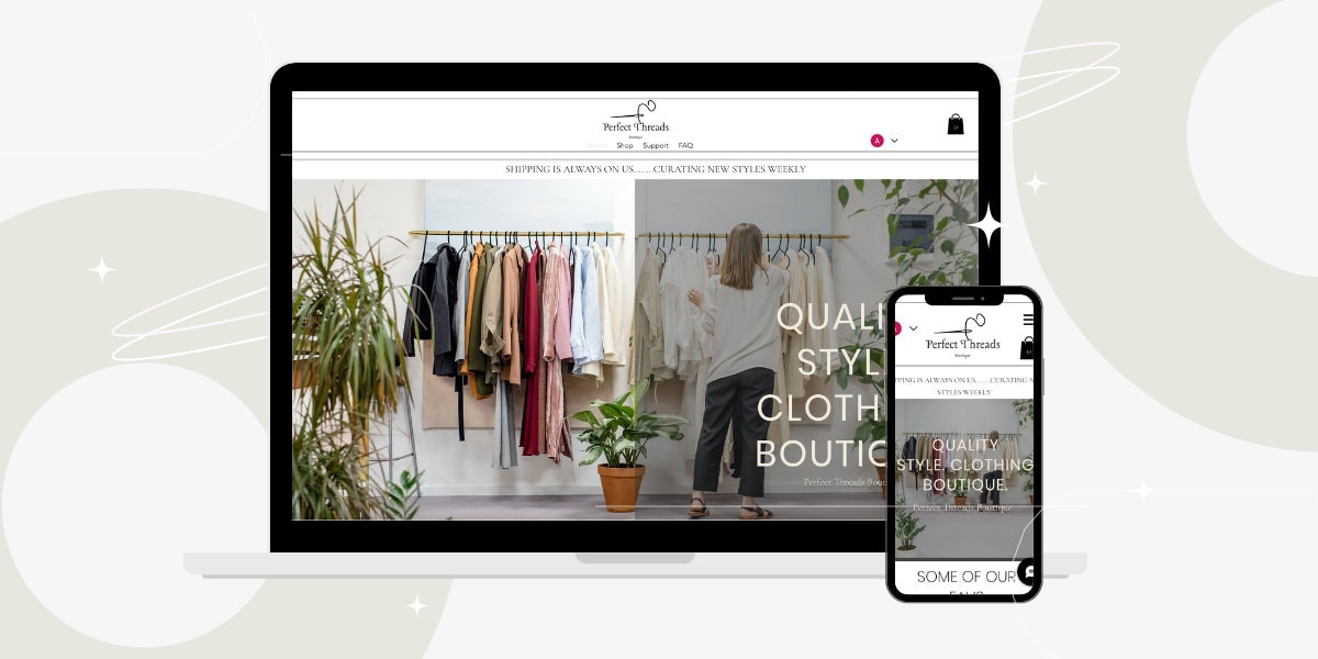 NEW! Wix Website Template Design for Clothing Shops and Clothing ...