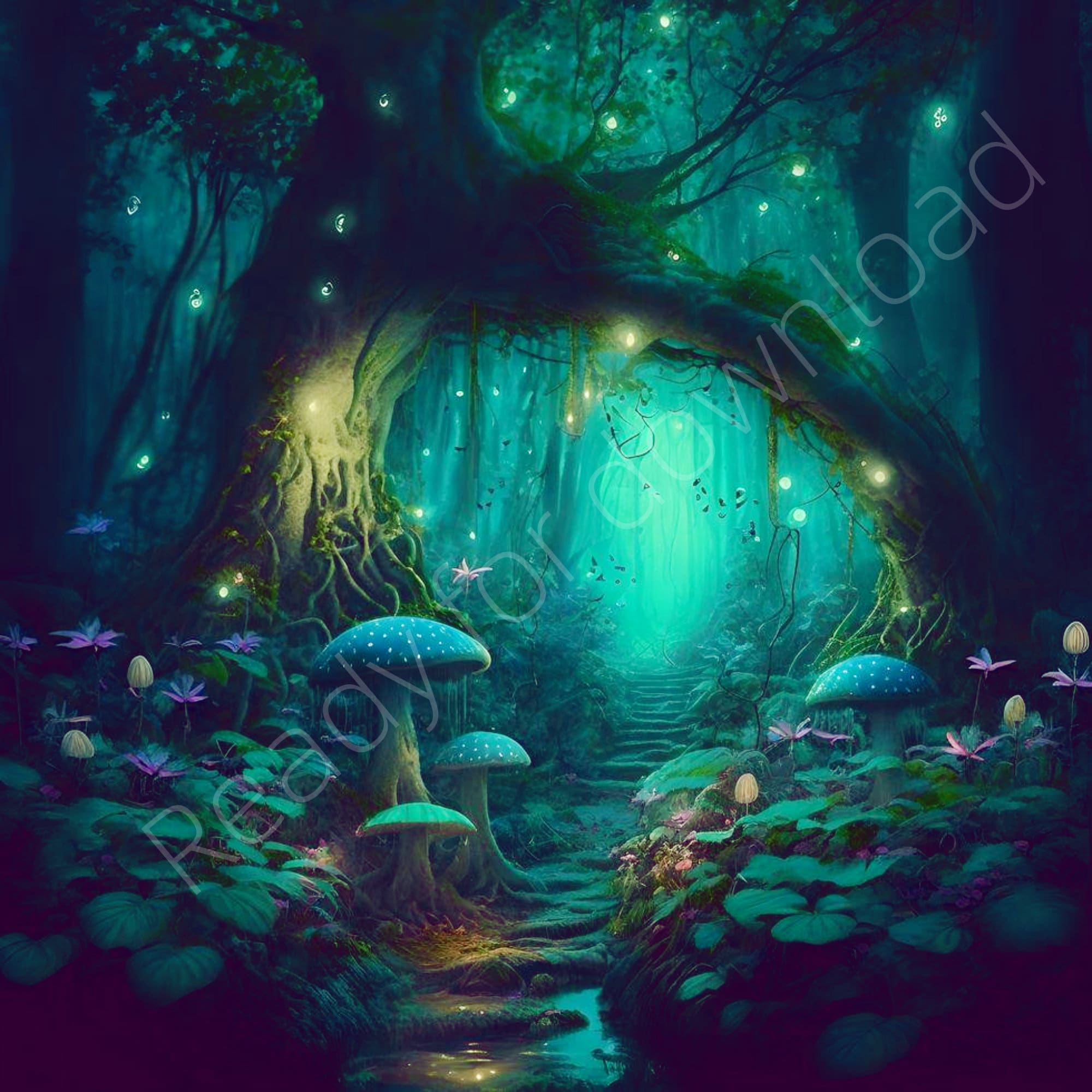 Enchanted Forest Digital Download Magic Art Fairy Tale Dreamscape ...