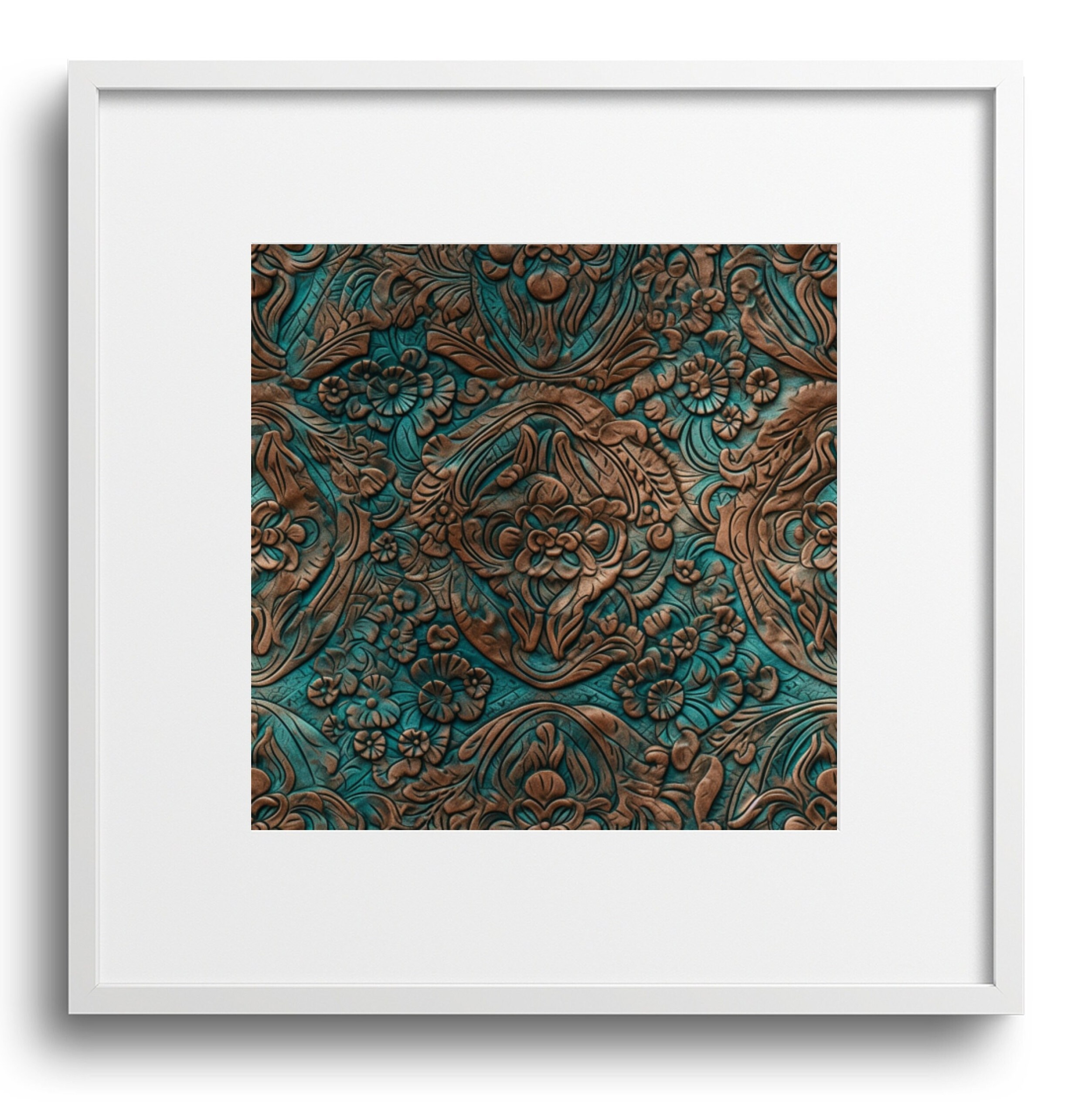 Tooled Leather PNG, Leather Digital Paper, Seamless Pattern, Digital ...