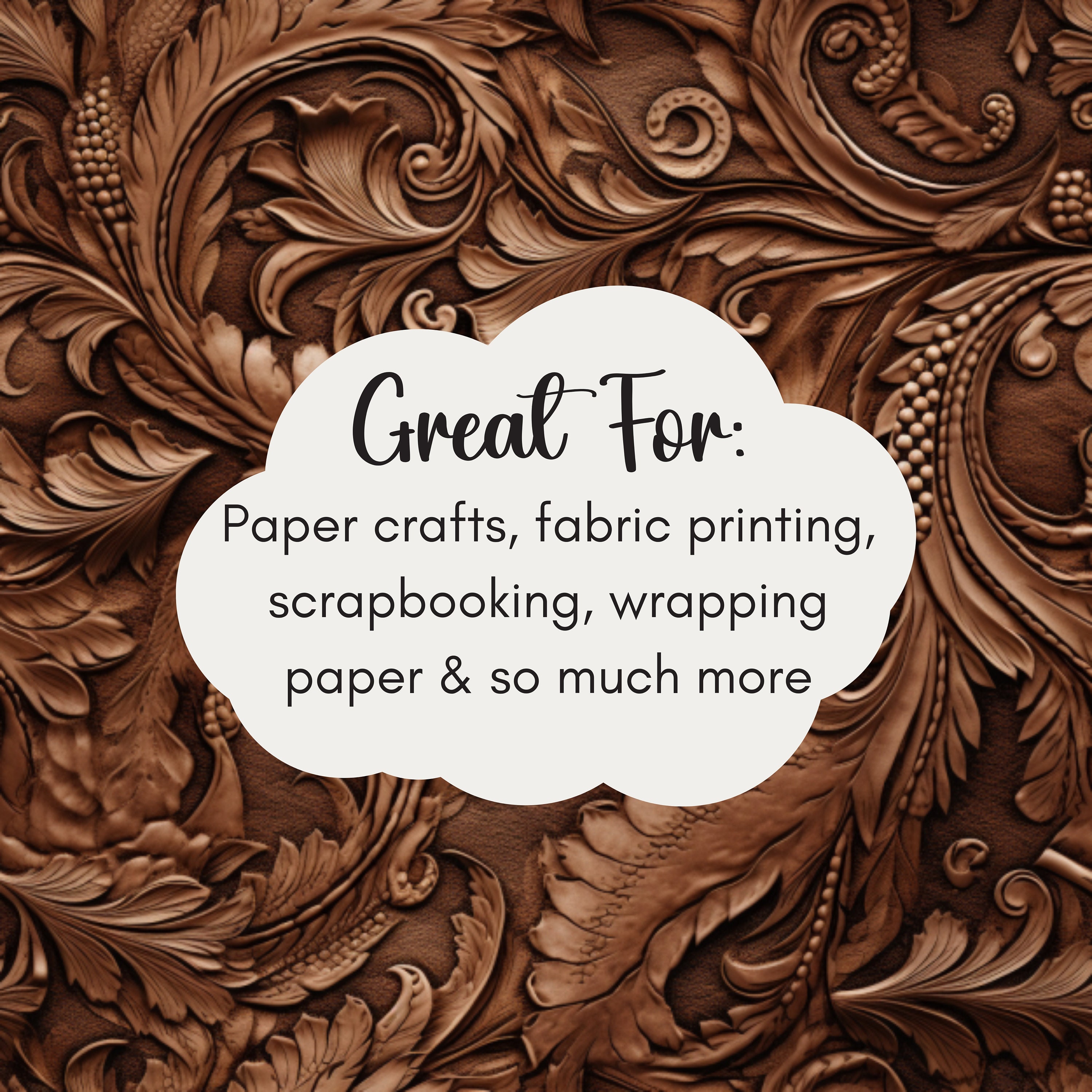 Tooled Leather PNG, Leather Digital Paper, Seamless Pattern, Digital ...