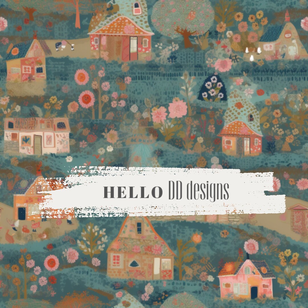 Cottagecore Digital Pattern Seamless File, Cottage Core Digital ...