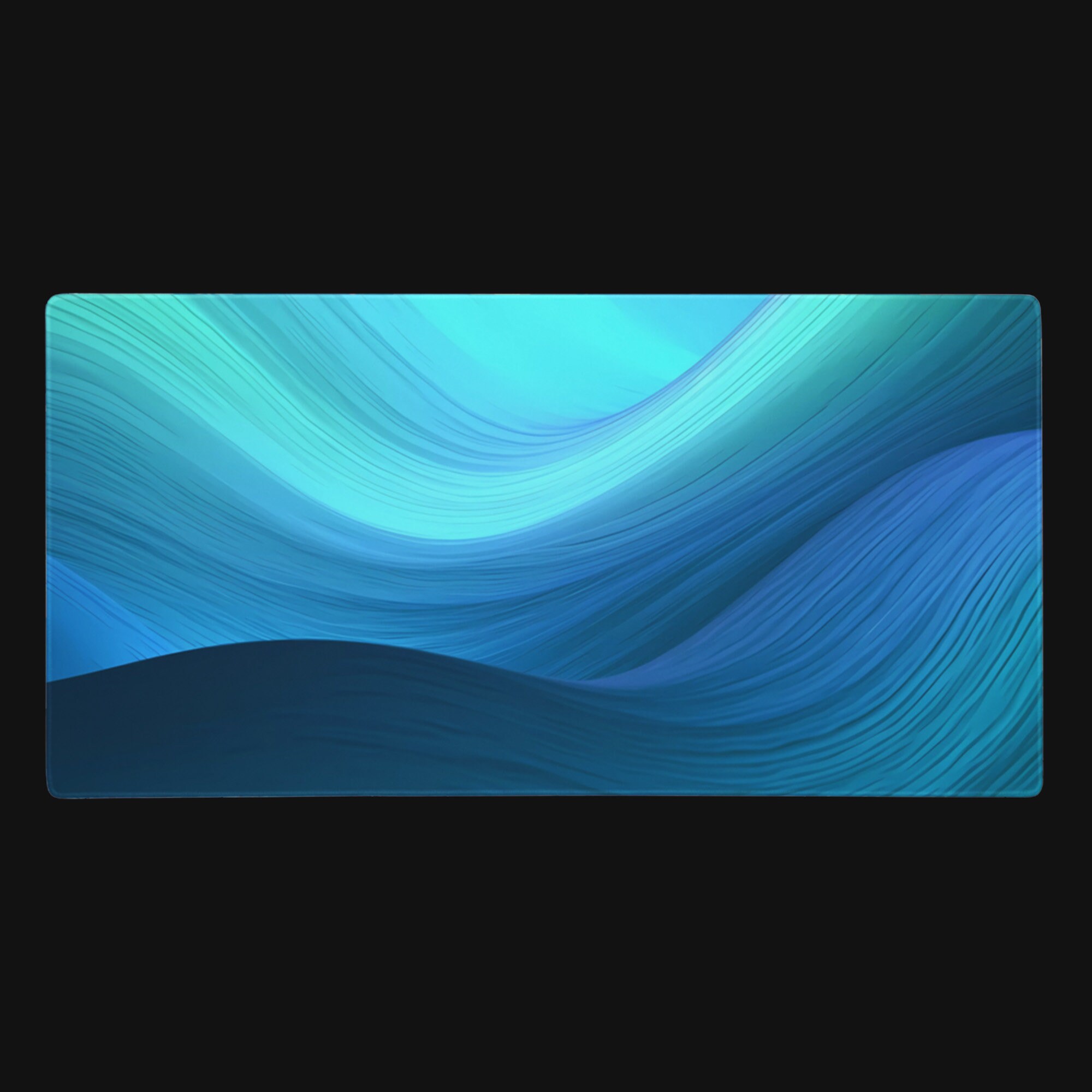 Blue Abstract Waves Mouse Pad Abstract Mousepad Big Gaming - Etsy