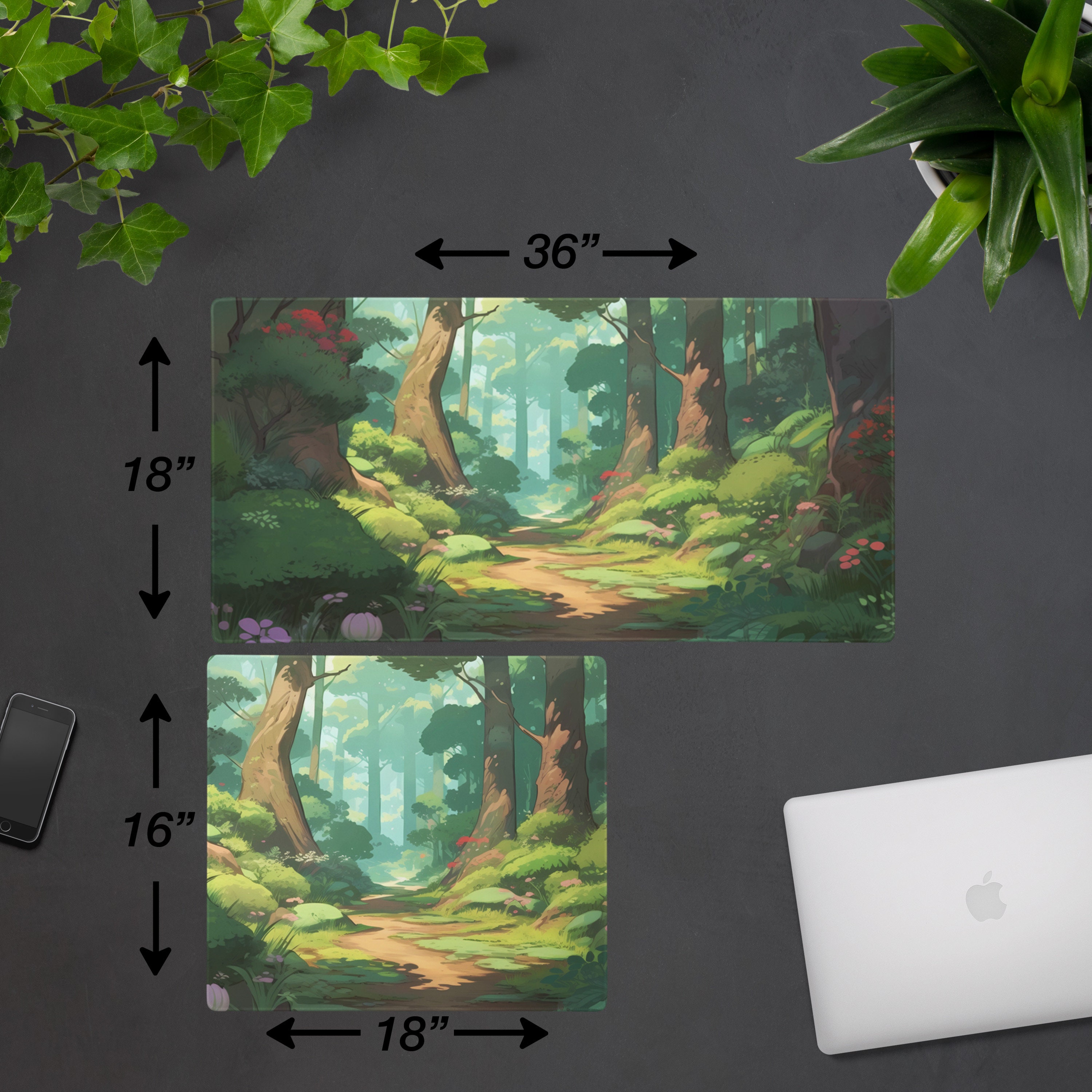 Forest Desk Mat Cottagecore Desk Mat Lofi Anime Desk Mat XXL - Etsy