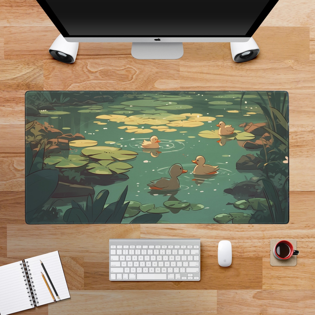 Kawaii Duck Desk Mat Cute Duck Mouse Pad Anime Desk Mat Big Gaming XXL ...