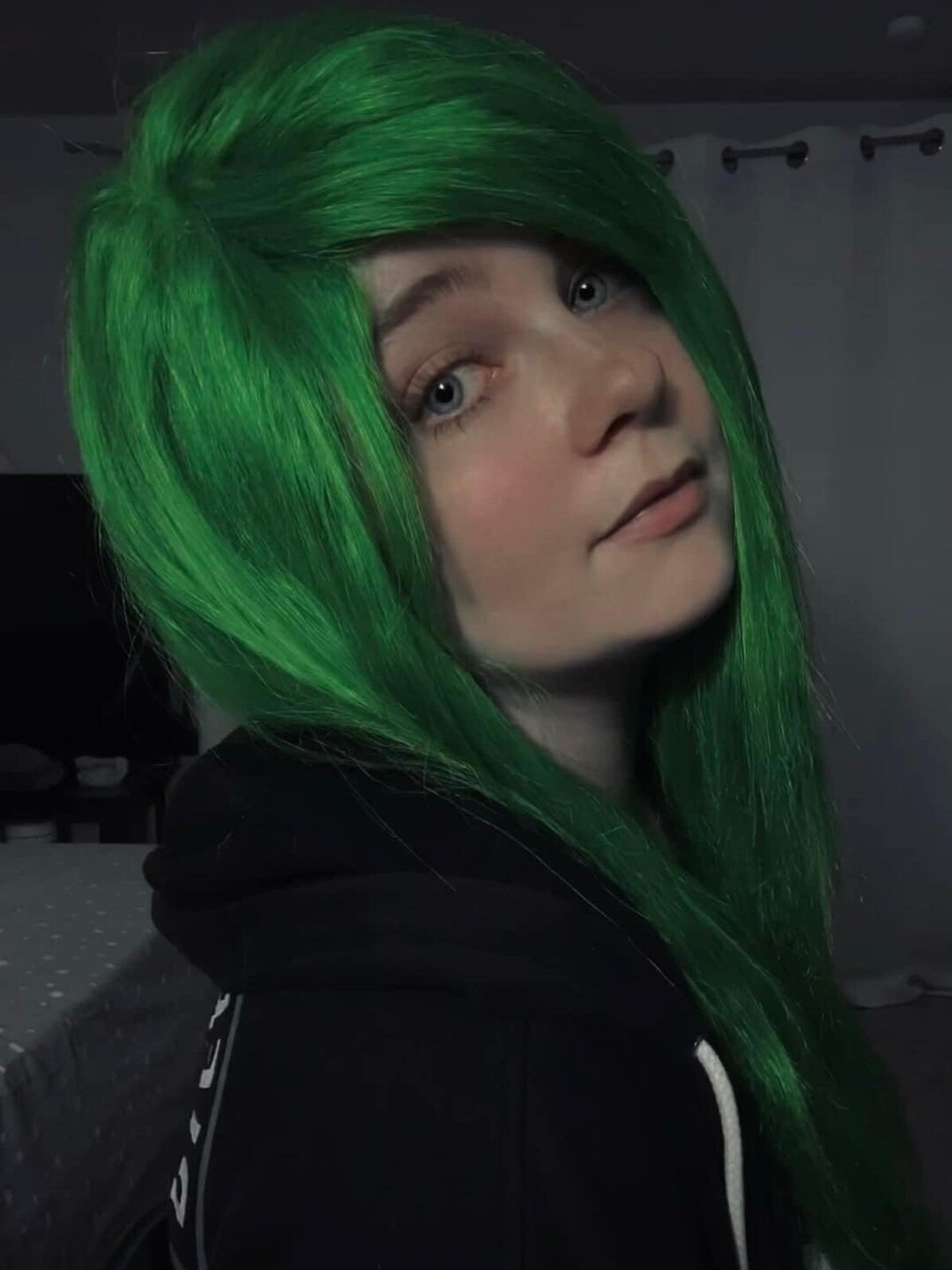 Green Scene Hair Wig | Green Straight Wig | Green Wig With Bangs ...