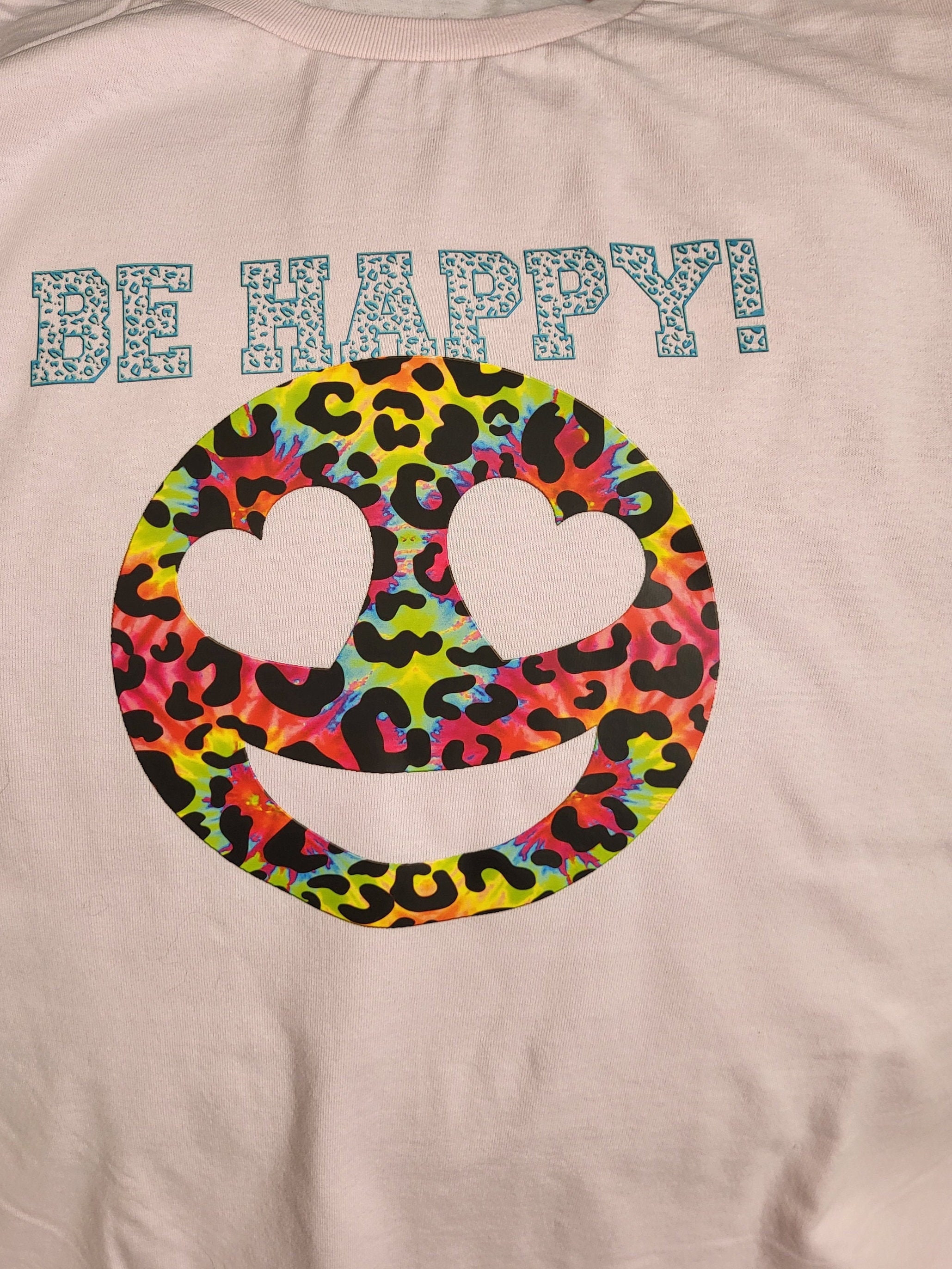 Smiley Face Emoji Be Happy Cheetah Smiley Face Tshirt Custom Emoji ...