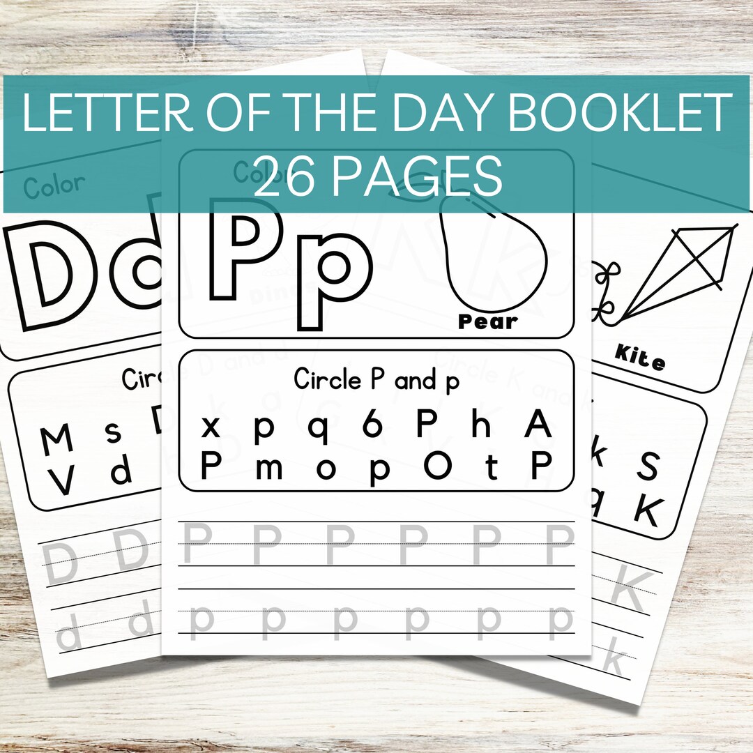 Letter of the Day Printable Busy Book for Preschool and Kindergarten ...