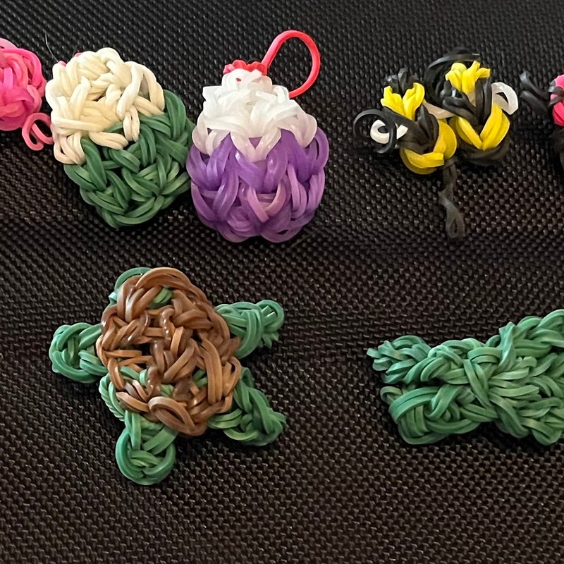 Rainbow Loom Keychain - Etsy
