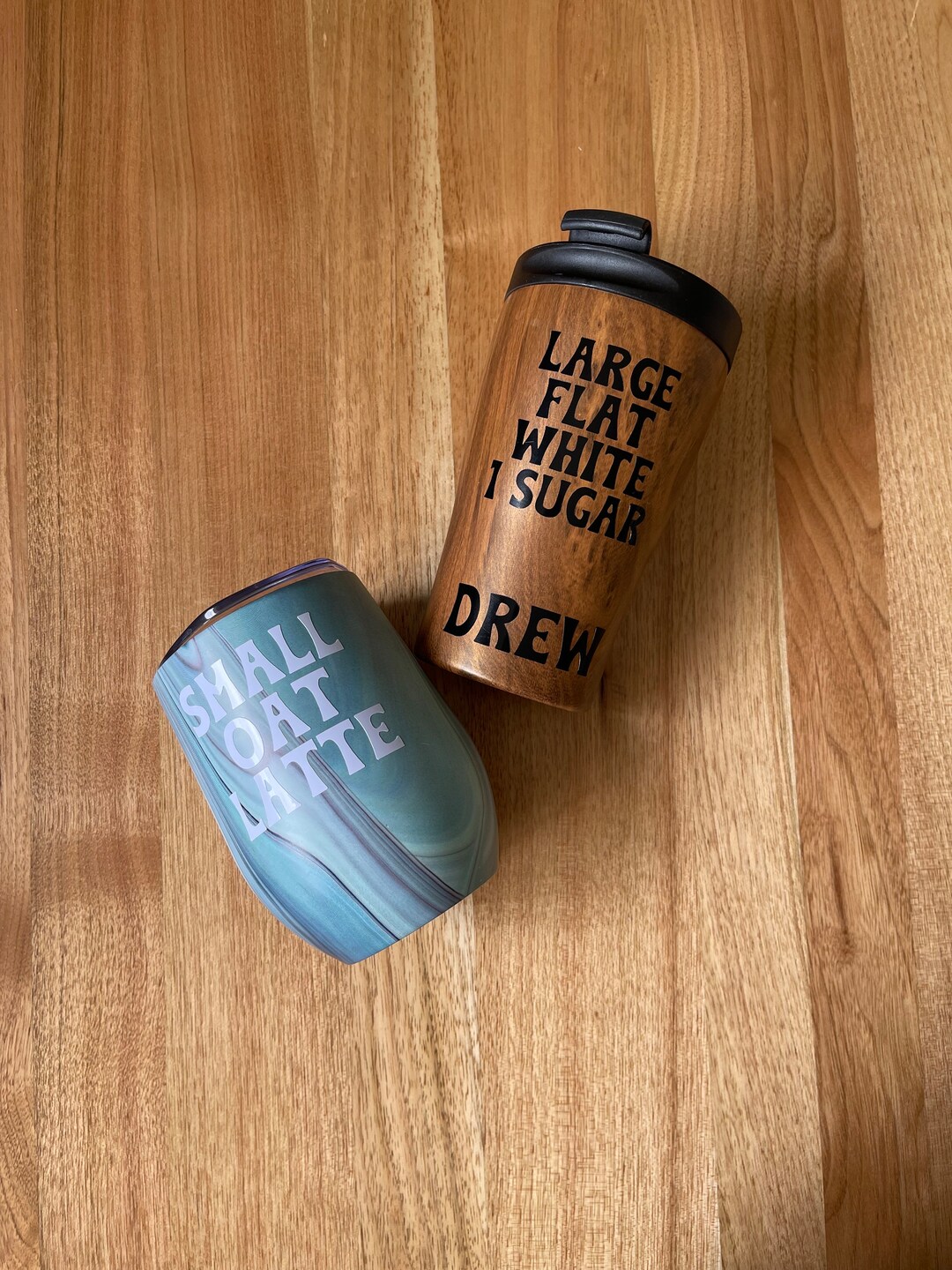 Coffee Cup Order Vinyl Sticker AND Personalised Name - Etsy