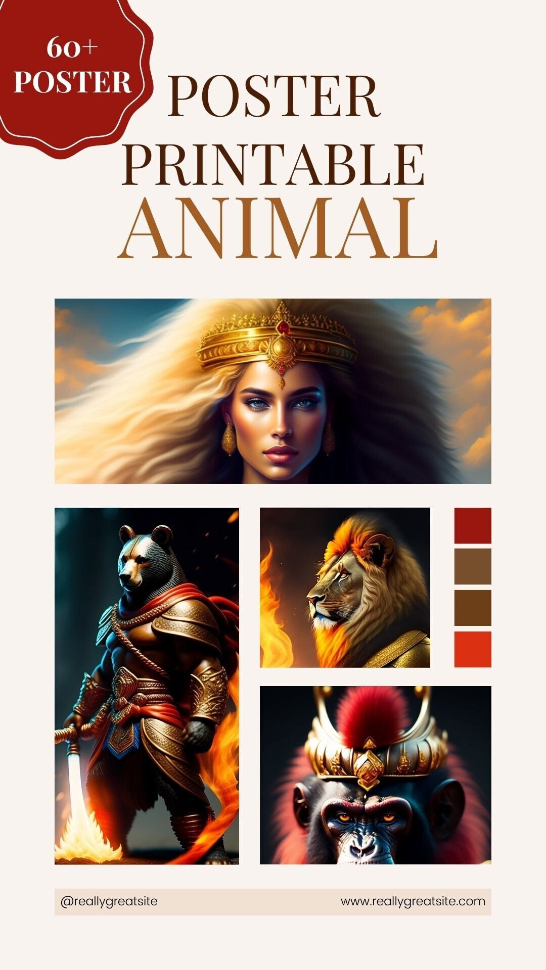 Poster Print, Set of 50+, Animal Wall Art, Animal Decor Posters ...