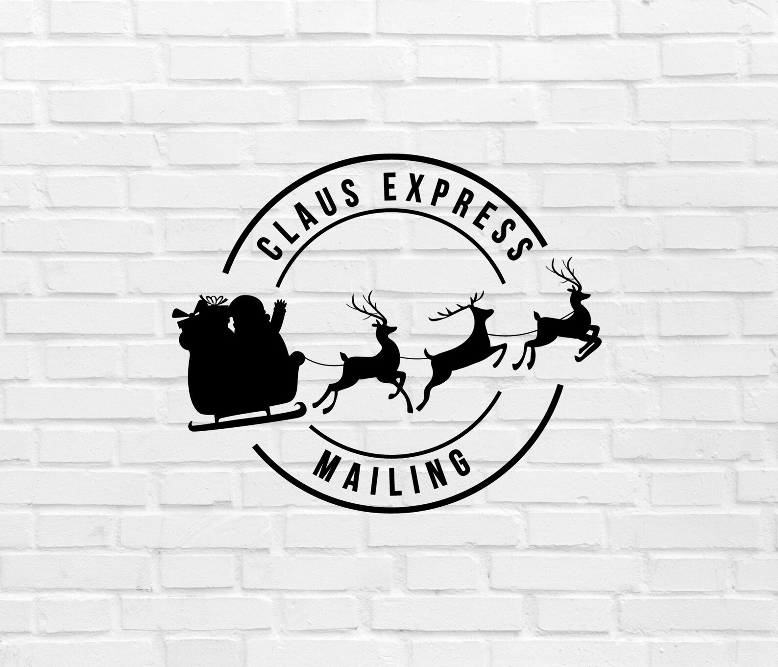 Santa Mailing Stamp SVG Christmas Svg Holiday Svg Reindeer - Etsy
