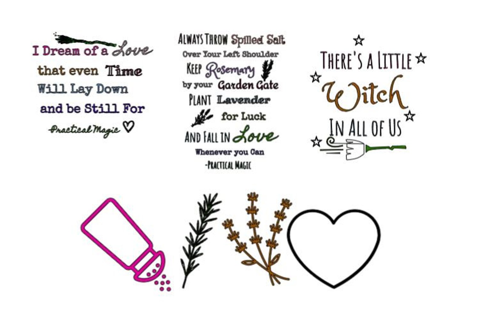Practical Magic Style SVGS - Etsy