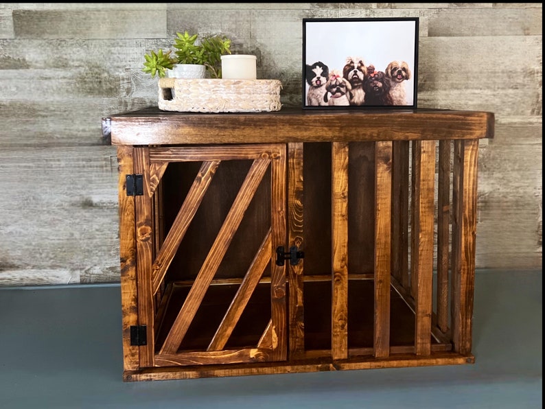 Wooden Dog Cratewooden Dog Kennel Furnituremodern Dog House - Etsy