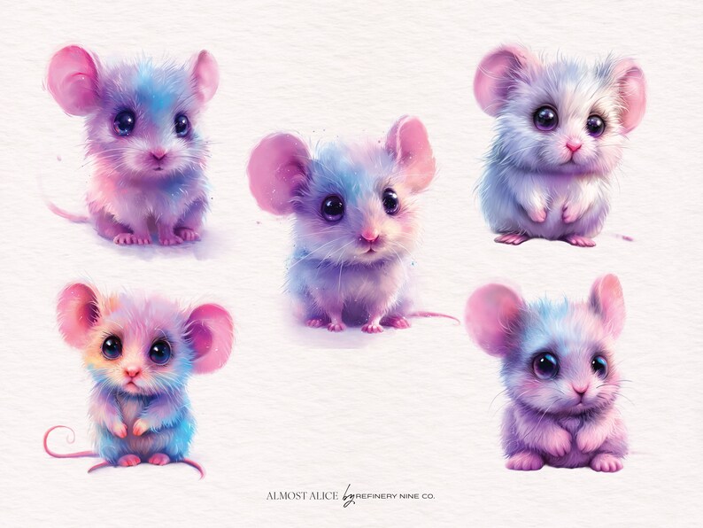 Strange Mice Clipart, Cute Animals, Magical, Etherial Style ...