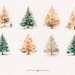 Watercolor Christmas Trees Clipart: Transparent PNG Stickers ...