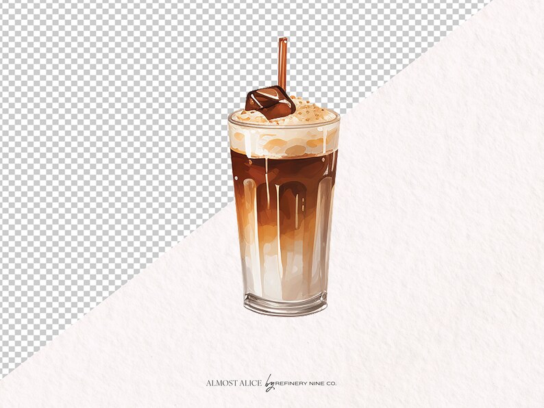 Iced Coffee Clipart, Watercolor Clipart, Cozy, Autumn Vibes ...