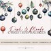 Dark Moody Christmas Ornaments, Dark Color Baubles, Watercolor Clipart ...