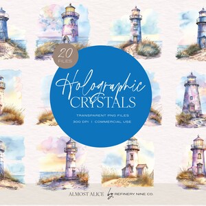 Watercolor Lighthouse Clipart, Scenery, Landscape, Stationary Design ...