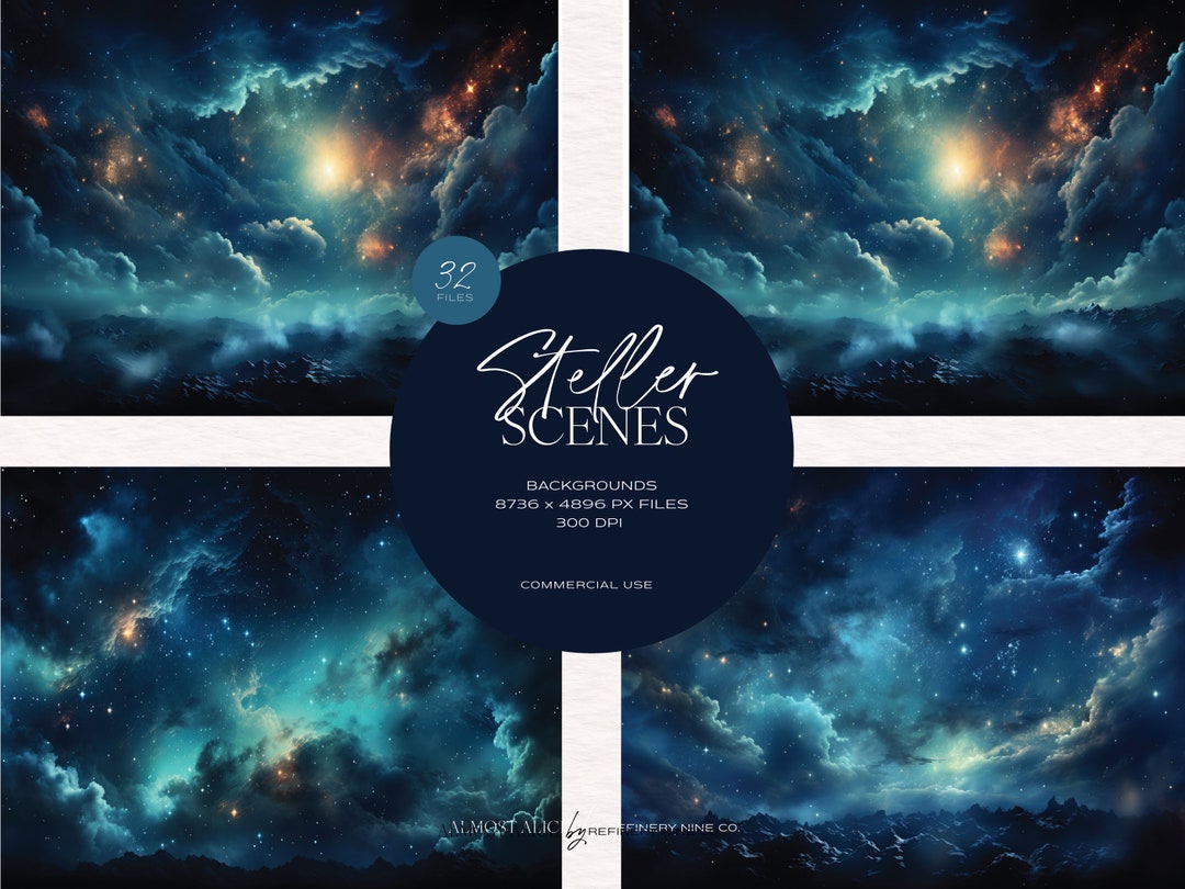 Steller Scenes Texture Pack, Digital Paper, Dark Moody Colors, Abstract ...