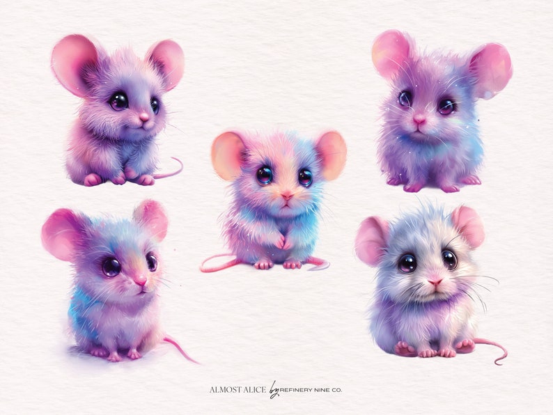Strange Mice Clipart, Cute Animals, Magical, Etherial Style ...