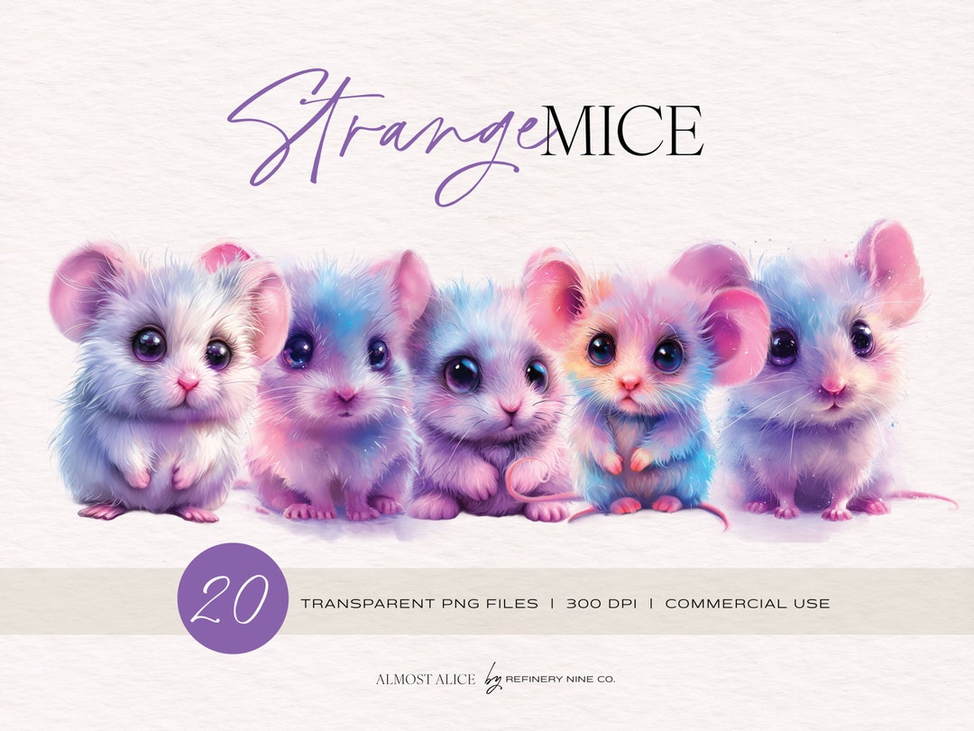 Strange Mice Clipart, Cute Animals, Magical, Etherial Style ...