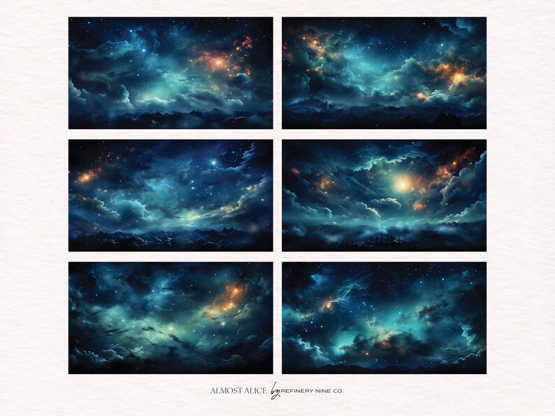 Stellar Scenes Texture Pack: Moody Abstract Backgrounds (digital Paper ...