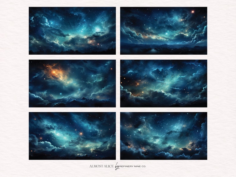 Stellar Scenes Texture Pack: Moody Abstract Backgrounds (digital Paper ...