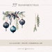 Dark Moody Christmas Ornaments, Dark Color Baubles, Watercolor Clipart ...