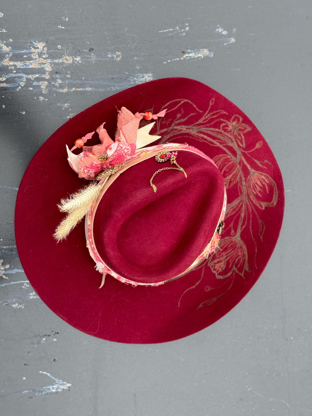 Burn Design Hat - Burned Hat - Cowgirl Hat - Western Hat - Boho ...