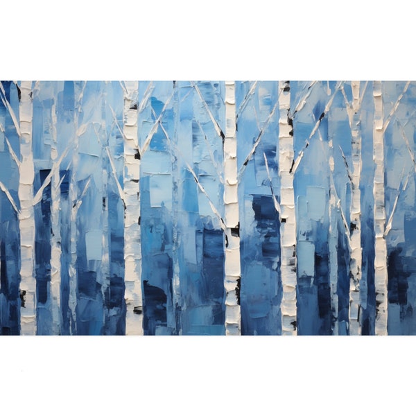 Blue Tree Wall Art - Etsy