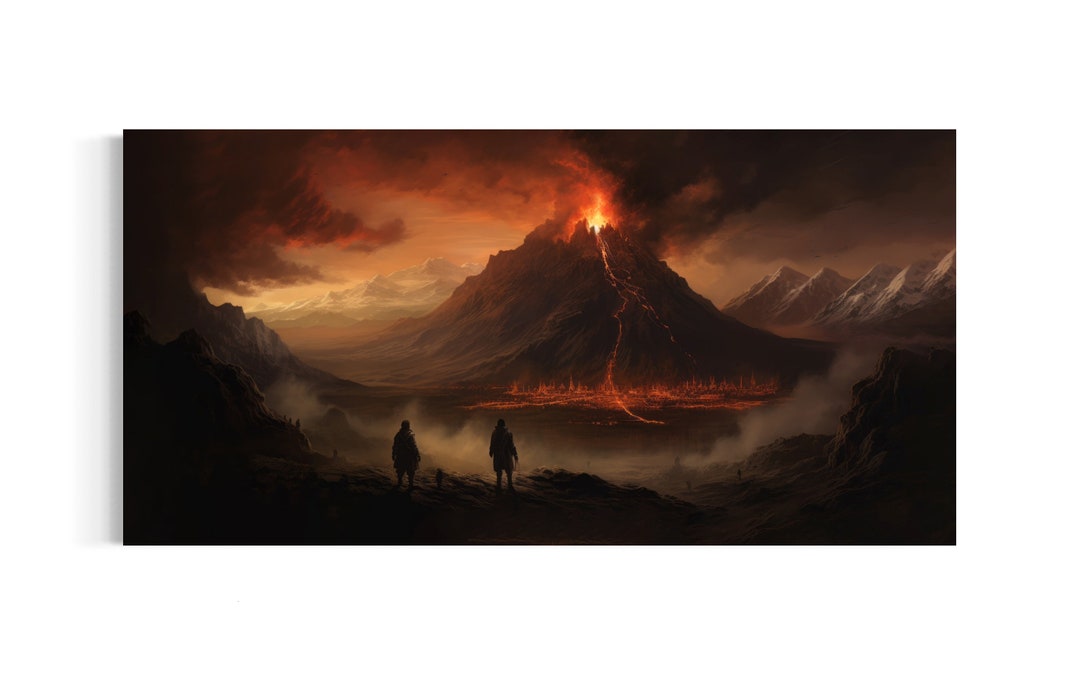 Frodo and Sam at Mount Doom Canvas Art Print Painting Hobbits - Etsy
