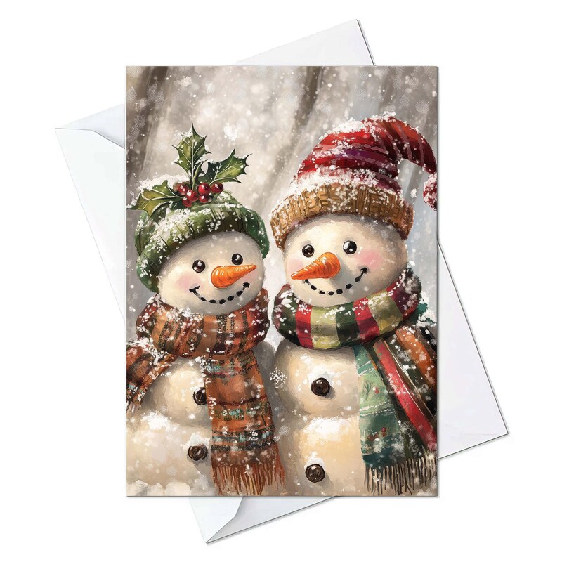 Snowman Card - Etsy
