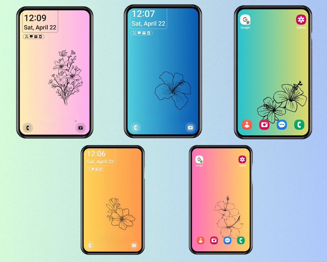 5 Gradient/flower FREE 5 Gradients | Phone Wallpaper | Gradient ...