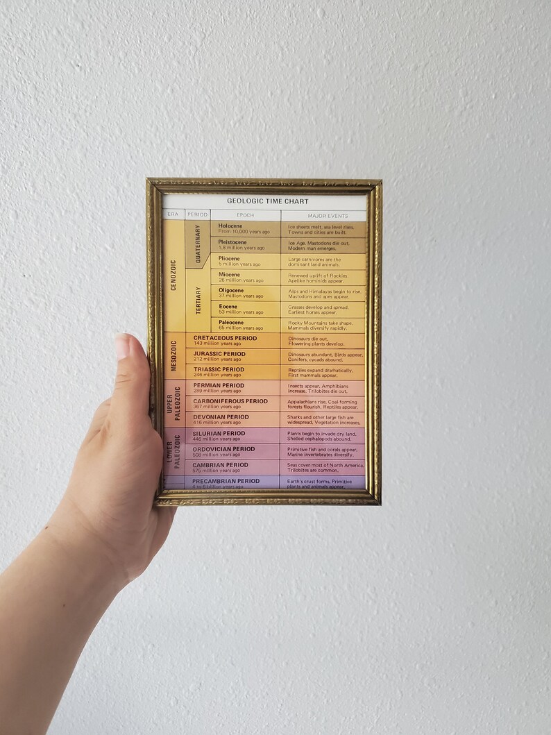 Geologic Time Chart Science Art - Etsy