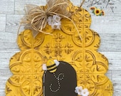 Faux Tin Tile Bee Skep Bee Crossing Bees and Daisies Bee - Etsy