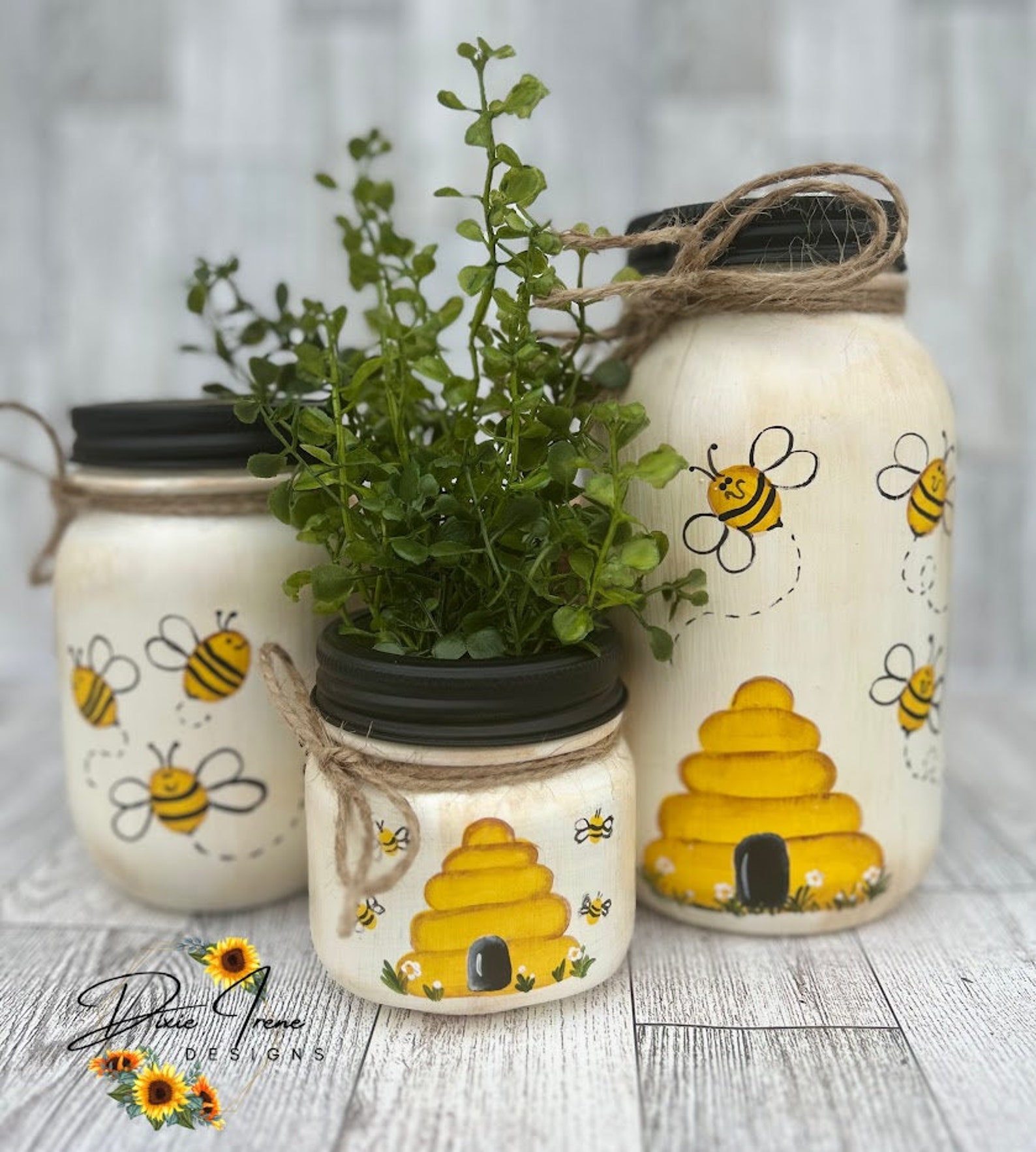Bee Mason Jars, Bee Skep Quart Jar, Bee Pint Jar, Bee Half Pint Jar ...