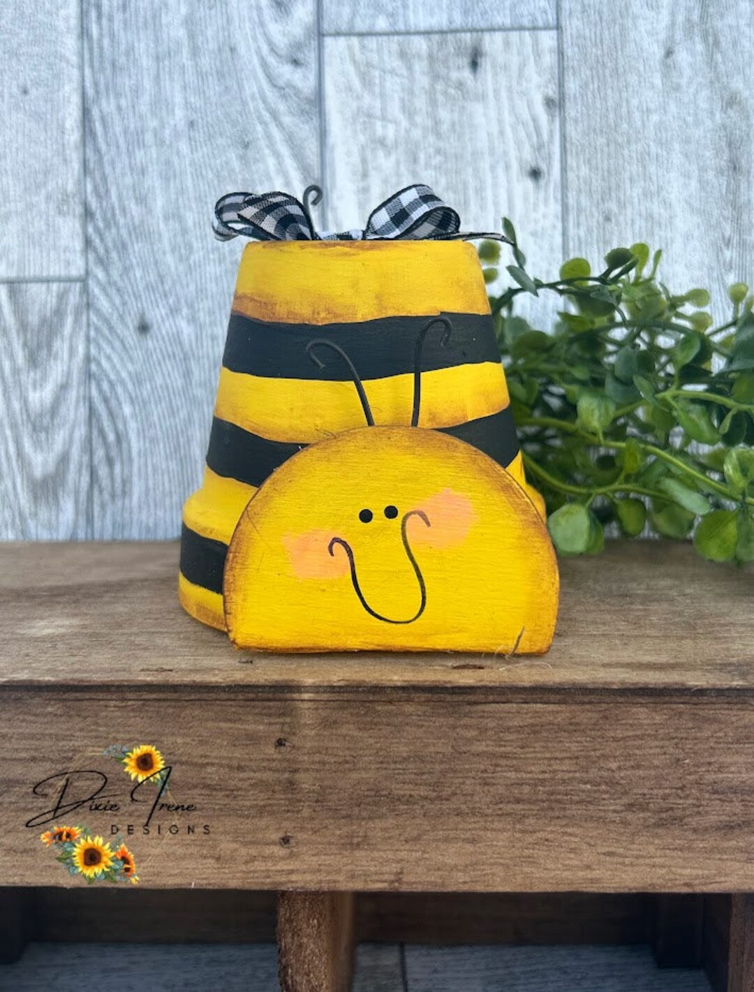 Bee Clay Pot, Bee Decor, Bee Decor, Cute Bee, Farmhouse, Summer Decor ...