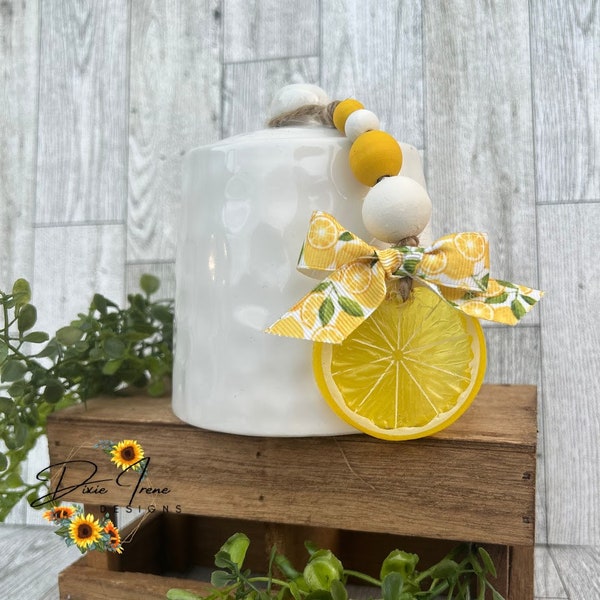Lemon Kitchen Canisters - Etsy