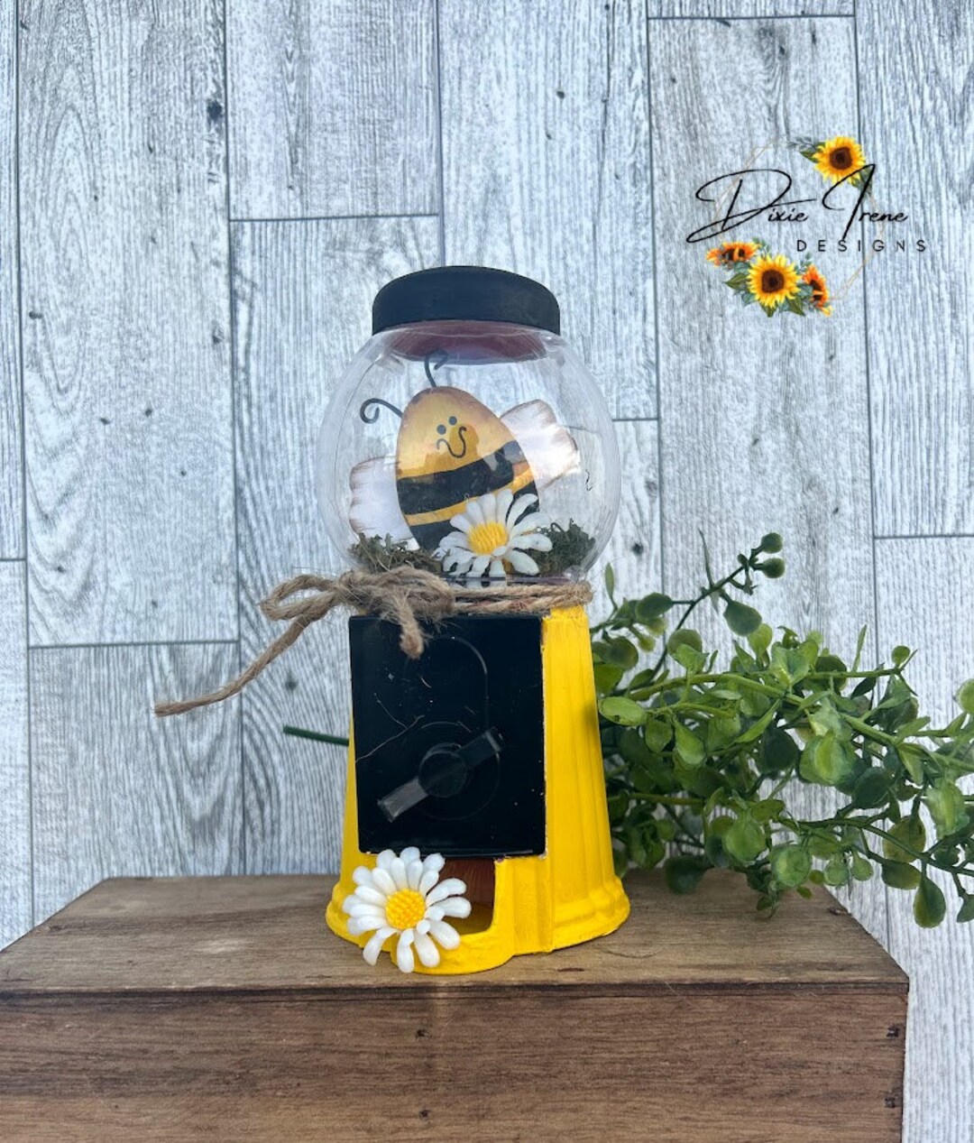 Bee Mini Gumball Machine, Bee Decor, Bee Tiered Tray, Cute Bee ...
