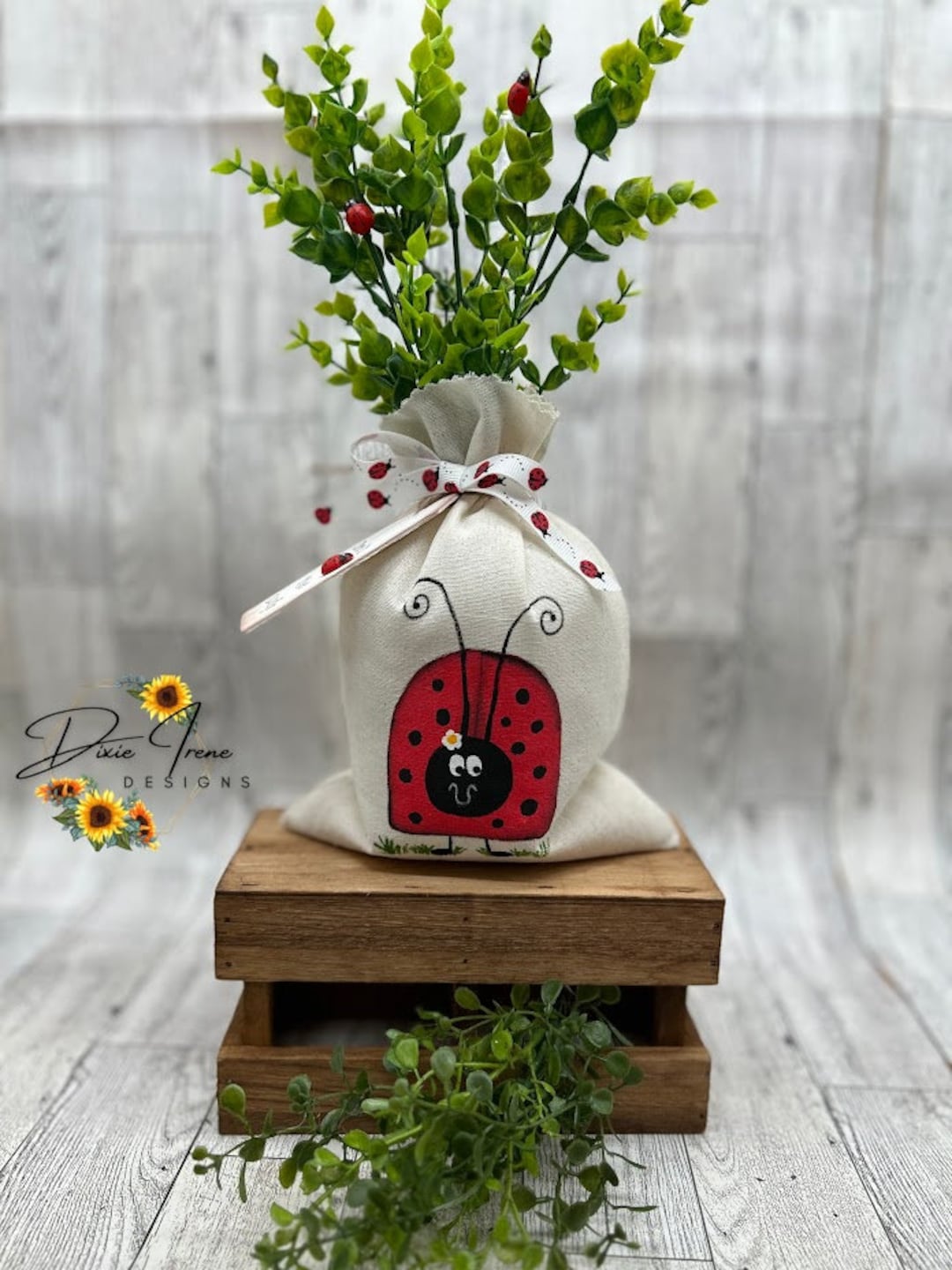 Ladybug Bag, Ladybug Decor, Tiered Tray, Summer Tiered Tray, Spring ...