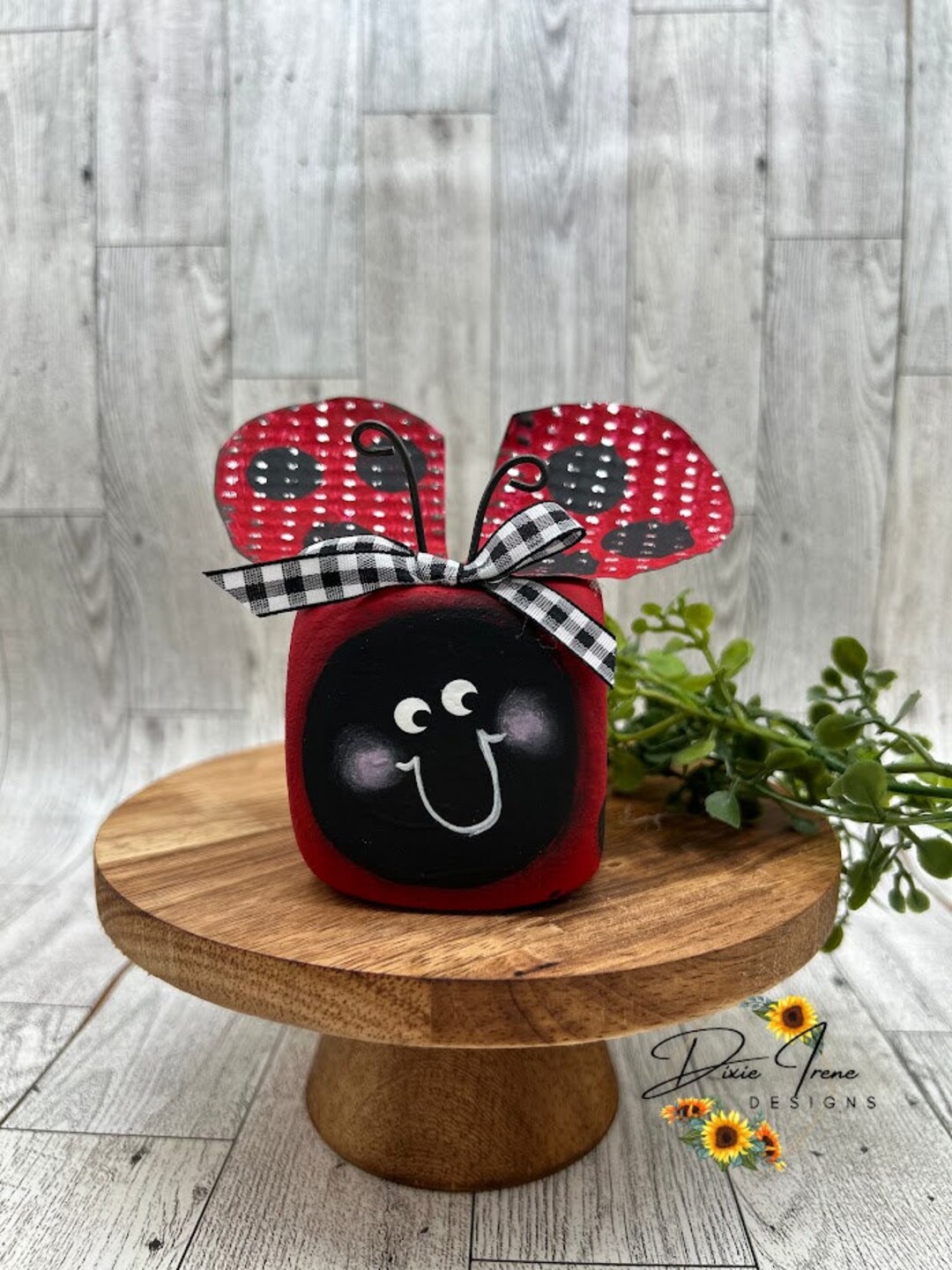 Chunky Block Ladybug, Cute Ladybug, Farmhouse, Summer Tiered Tray ...