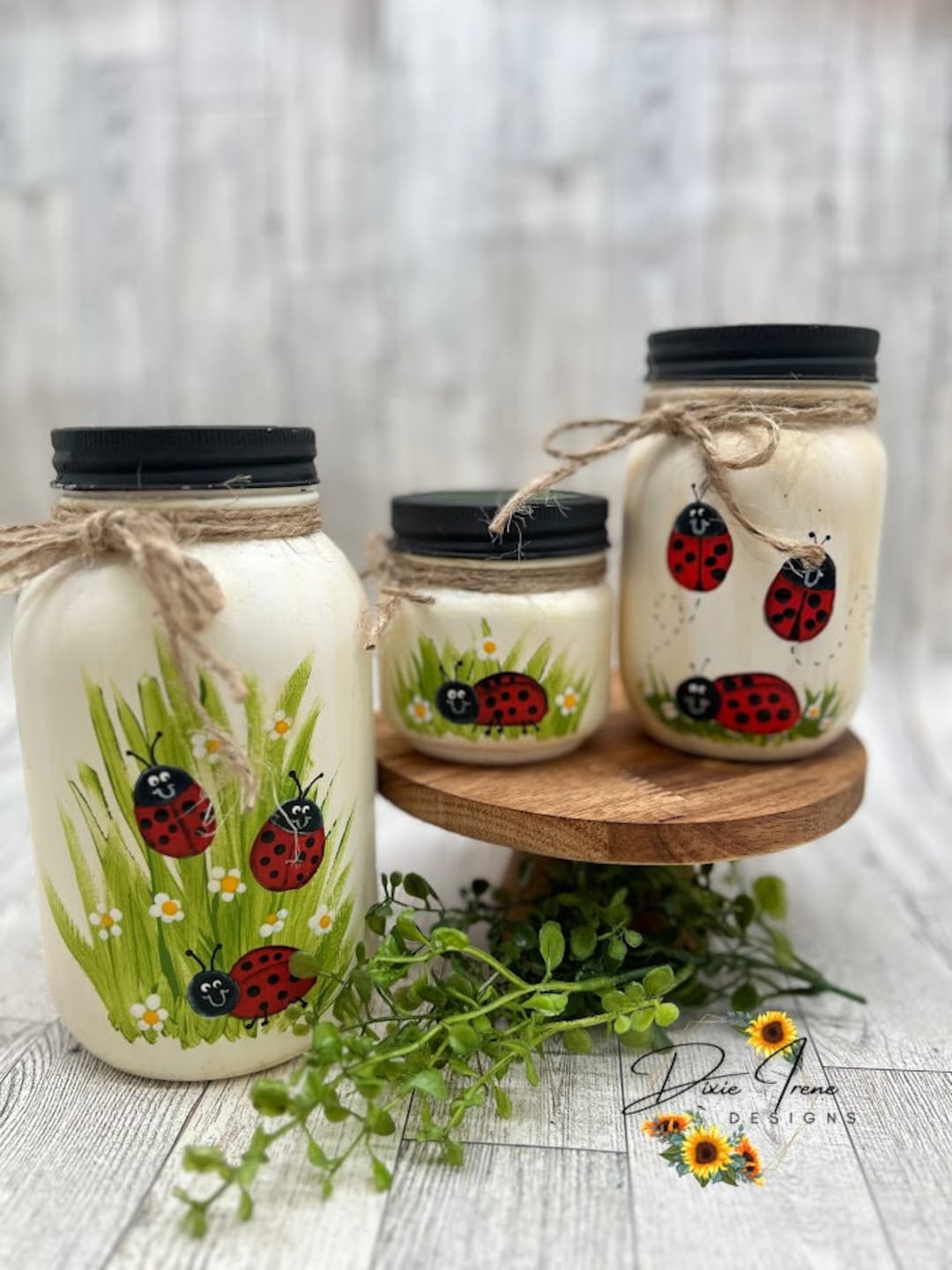 Ladybug Mason Jars, Ladybug Quart Jar, Ladybug Pint Jar, Ladybug Half ...