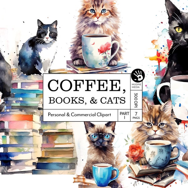 Cats Books and Tea - Etsy