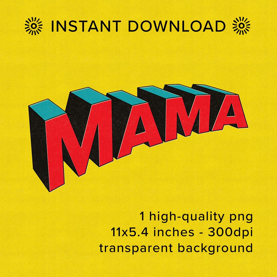 MAMA Super Mom Comic Clipart PNG (instant Download) - Etsy