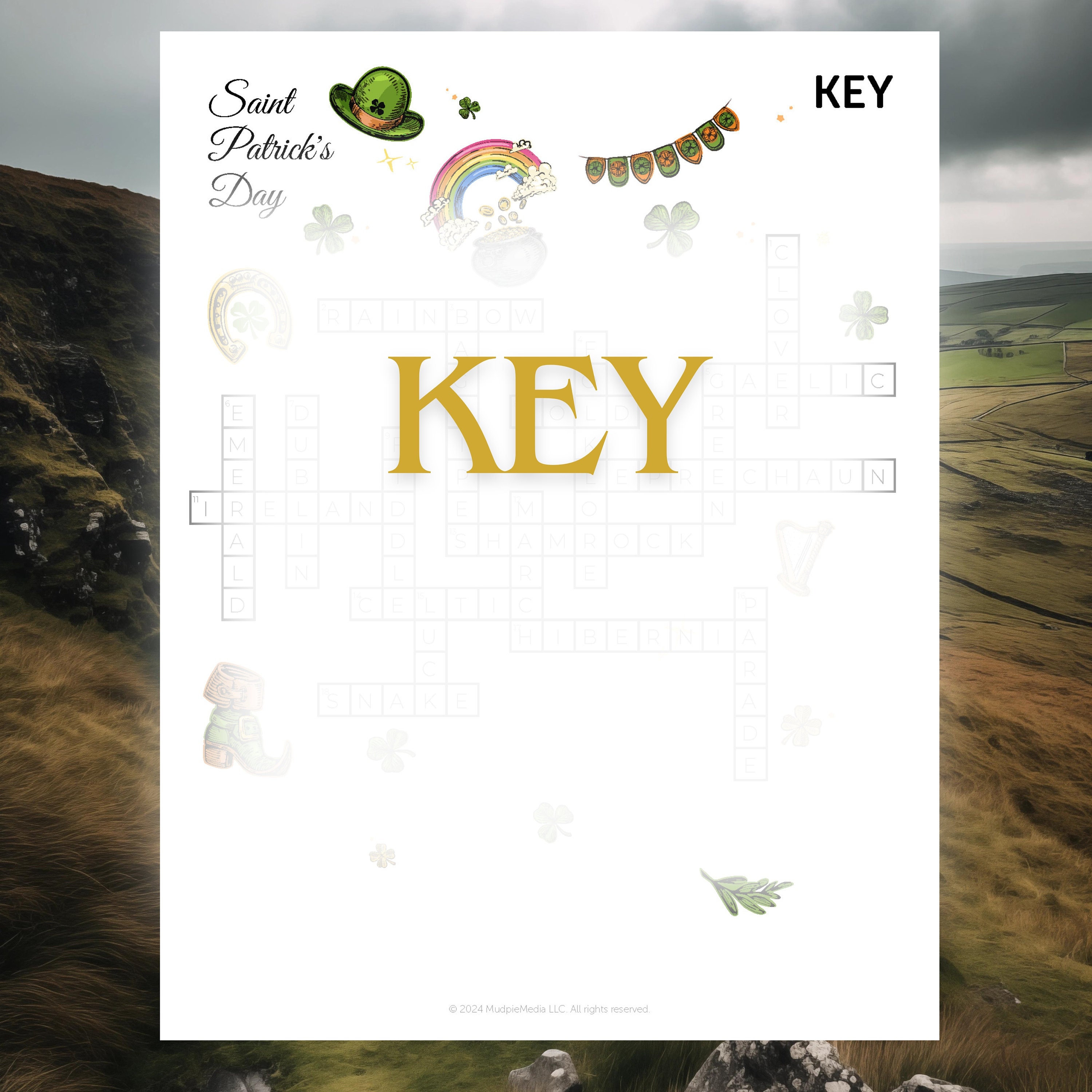 St. Patrick's Day Crossword Puzzle (easy) - Fun for Kids and Adults ...