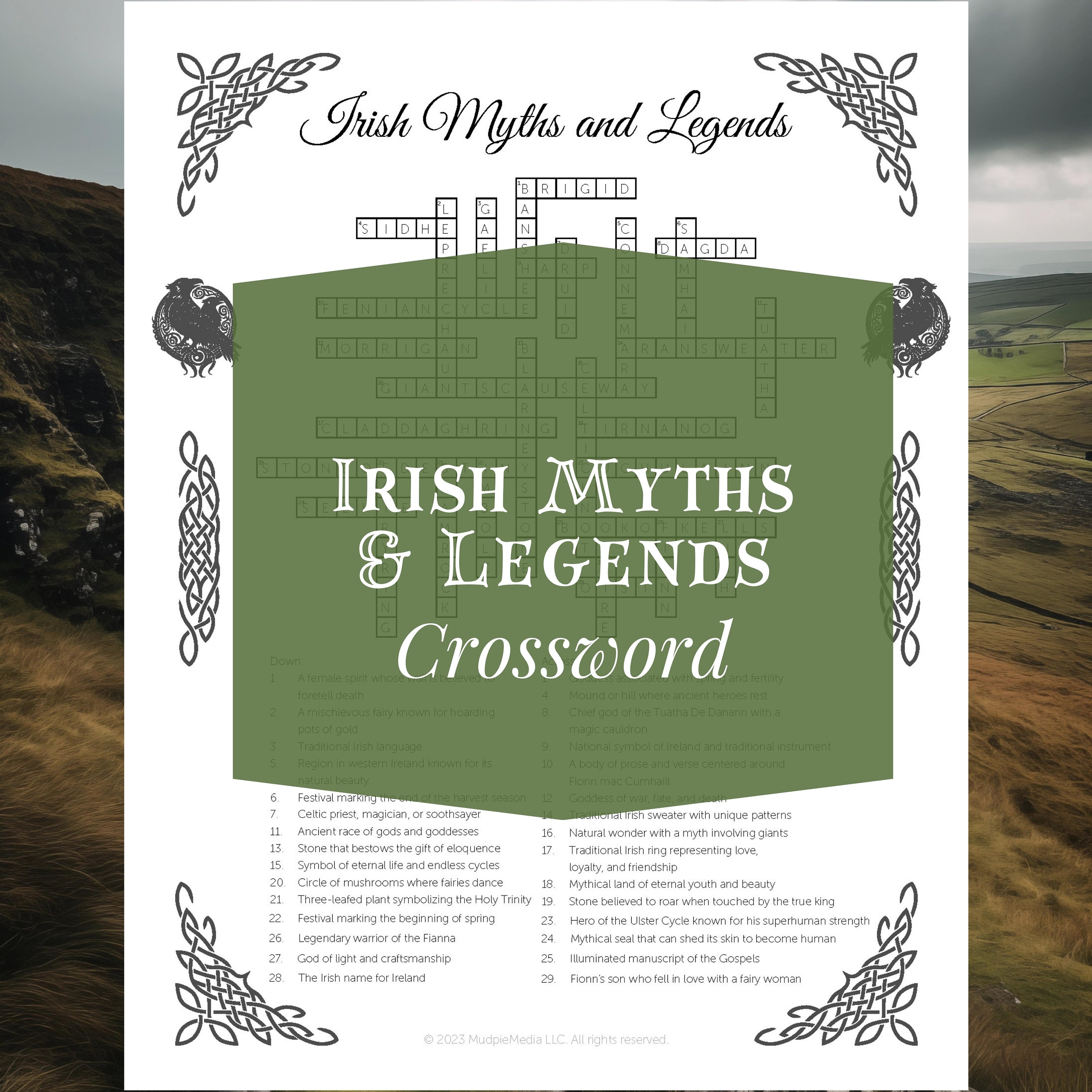 Irish Myths & Legends Crossword: Engage With Celtic Folklore - Perfect ...