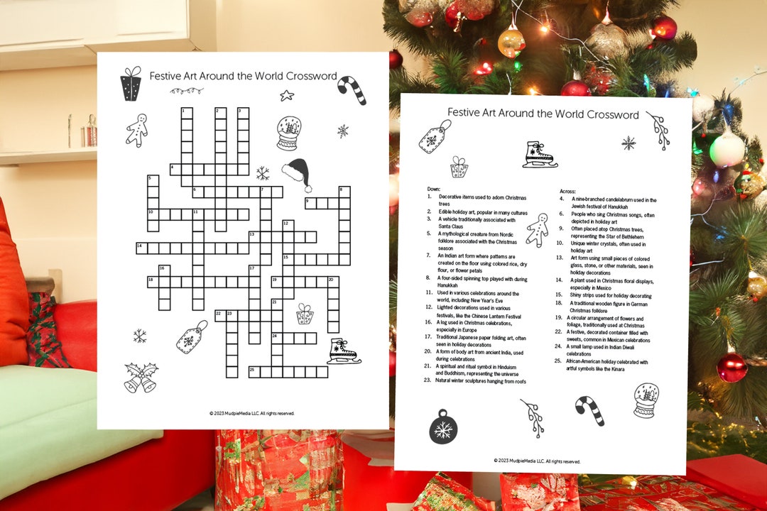 Family Crossword Puzzle \ Festive Art Around the World Crossword ...